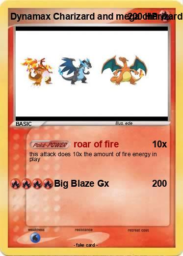 Pokémon Dynamax Charizard and mega - roar of fire - My Pokemon Card