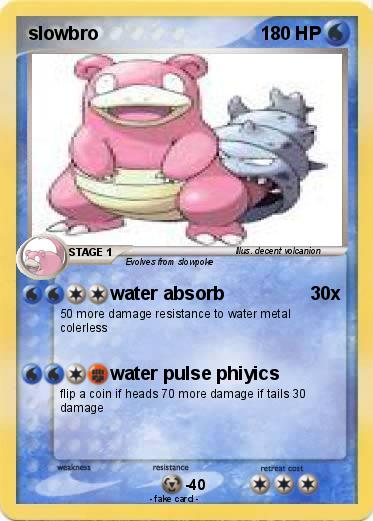 Pokémon slowbro 65 65 - water absorb - My Pokemon Card
