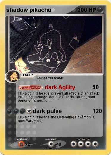 Pokémon shadow pikachu 1043 1043 - dark Agility - My Pokemon Card