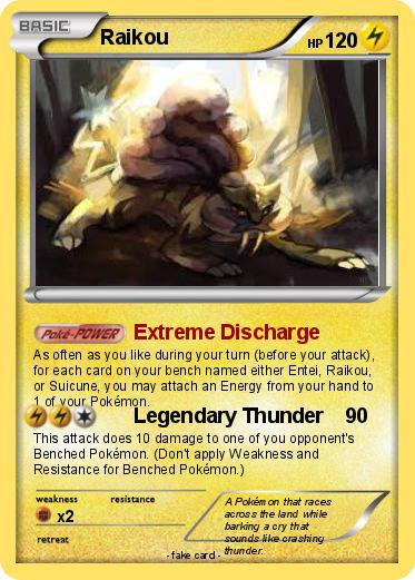 Pokémon Raikou 1680 1680 - Extreme Discharge - My Pokemon Card