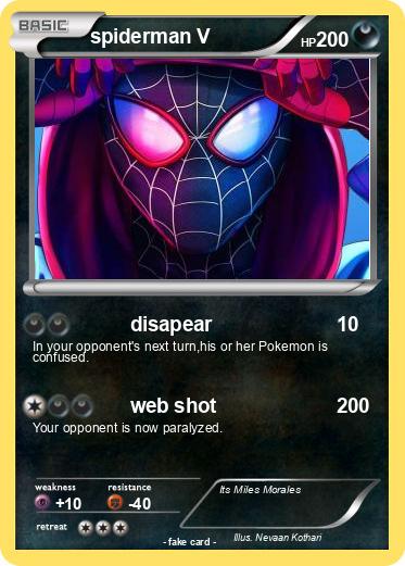 Pokémon spiderman V - disapear - My Pokemon Card
