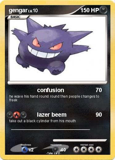 Pokémon gengar 766 766 - confusion - My Pokemon Card