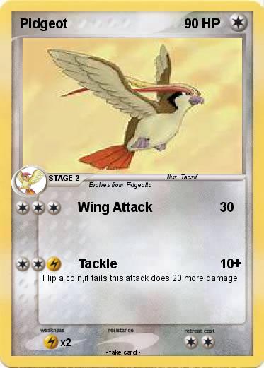 Pokémon Pidgeot 142 142 - Wing Attack - My Pokemon Card