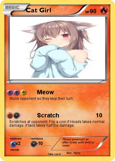 Pokémon Cat Girl 15 15 - Meow - My Pokemon Card