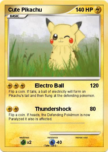 Pokémon Cute Pikachu 26 26 - Electro Ball - My Pokemon Card