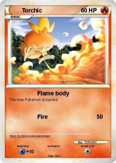 Pokémon Torchic 200 200 - Flame body - My Pokemon Card