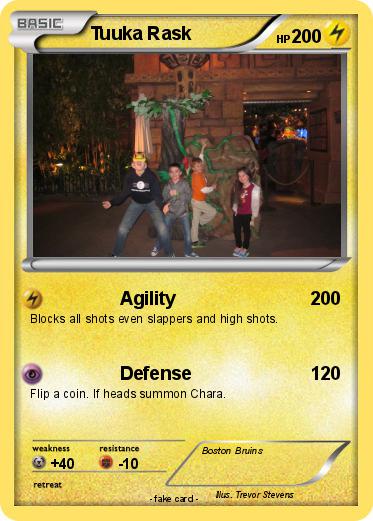Pokémon Tuuka Rask - Agility - My Pokemon Card