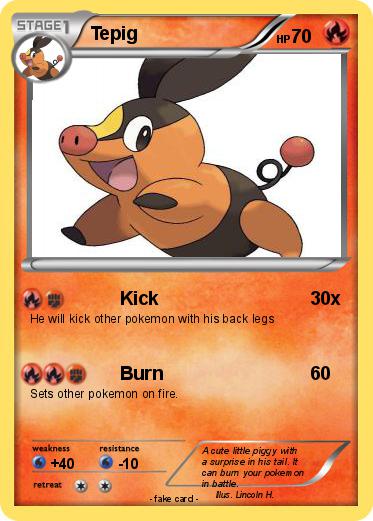Pokémon Tepig 1035 1035 - Kick - My Pokemon Card