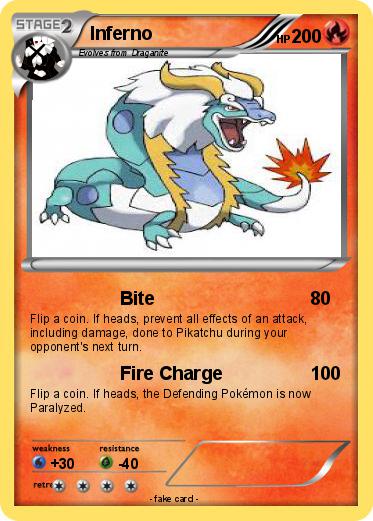 Pokémon Inferno 288 288 - Bite - My Pokemon Card