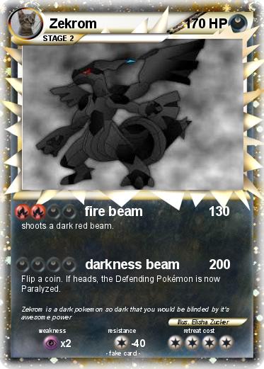 Pokémon Zekrom 973 973 - fire beam 130 - My Pokemon Card