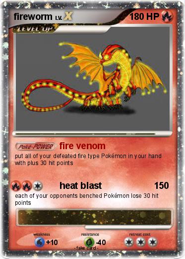 Pokémon fireworm 1 1 - fire venom - My Pokemon Card