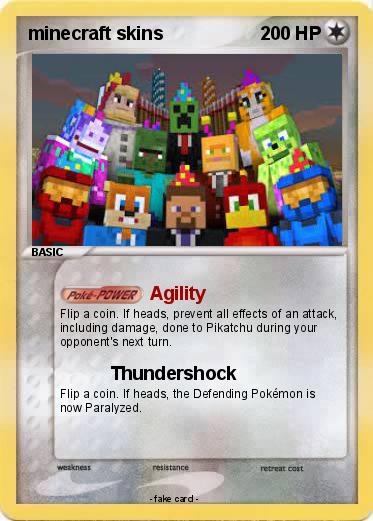 Pokémon minecraft skins 2 2 - Agility - My Pokemon Card
