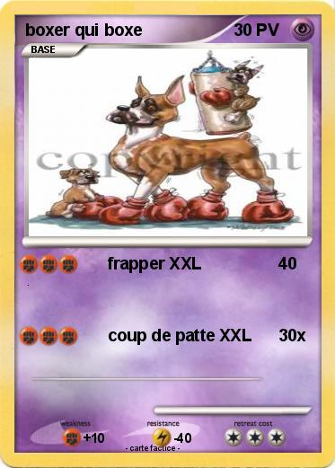 Pokémon boxer qui boxe - frapper XXL - Ma carte Pokémon