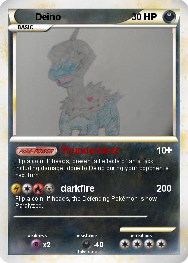 Pokémon Deino 105 105 - Thunderblast - My Pokemon Card