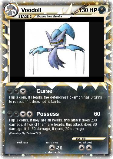 Pokémon Voodoll 1 1 - Curse - My Pokemon Card
