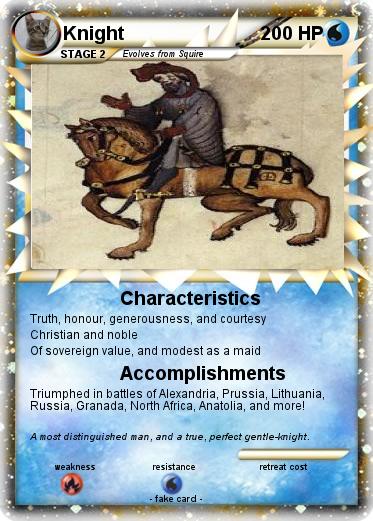 Pokémon Knight 334 334 - Characteristics - My Pokemon Card