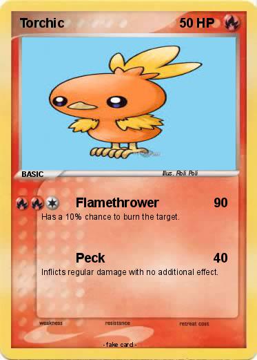 Pokémon Torchic 244 244 - Flamethrower - My Pokemon Card