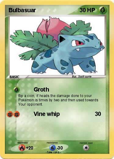 Pokémon Bulbasuar 31 31 - Groth - My Pokemon Card