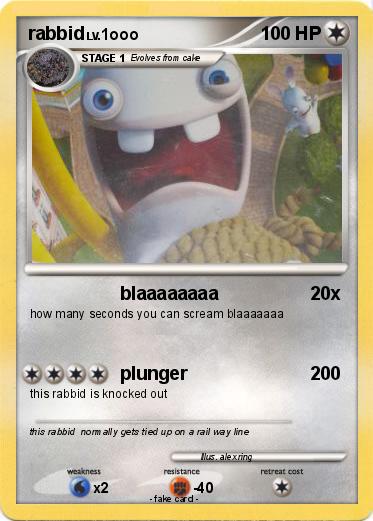Pokémon rabbid 108 108 - blaaaaaaaa - My Pokemon Card