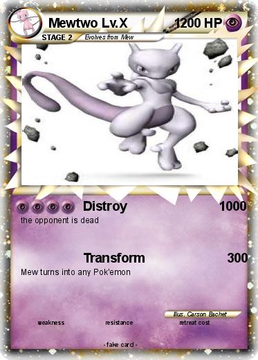 Pokémon Mewtwo Lv X 1 3 3 - Distroy 1000 - My Pokemon Card