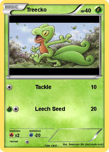 Pokémon Treecko 219 219 - Tackle - My Pokemon Card