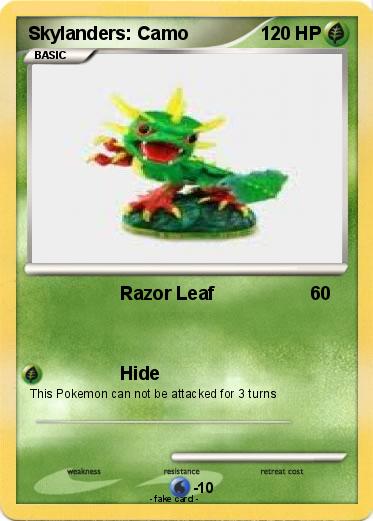 Pokémon Skylanders Camo - Razor Leaf - My Pokemon Card