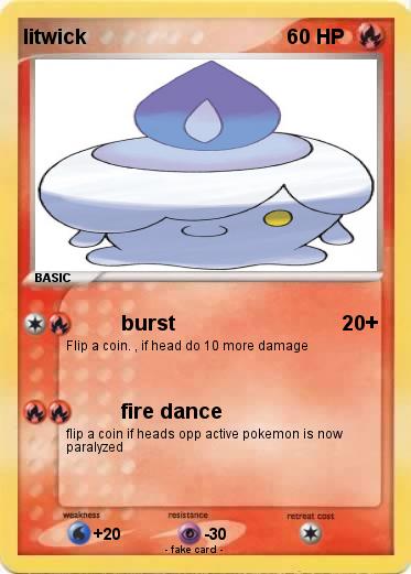 Pokémon litwick 96 96 - burst - My Pokemon Card
