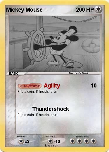 Pokémon Mickey Mouse 323 323 - Agility - My Pokemon Card