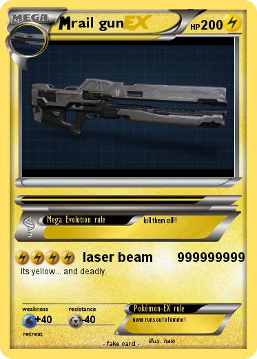 Pokémon rail gun 1 1 - laser beam 999999999 - My Pokemon Card