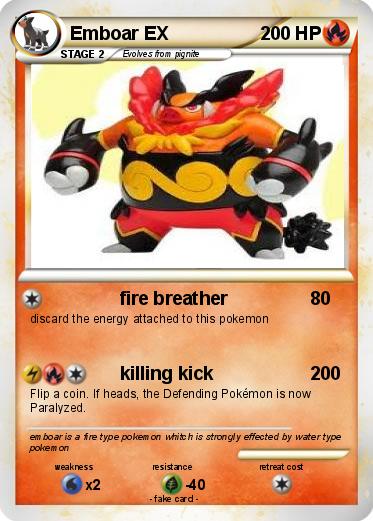 Pokémon Emboar EX 48 48 - fire breather - My Pokemon Card