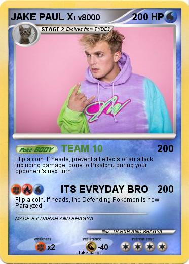 Pokémon JAKE PAUL X - TEAM 10 - My Pokemon Card