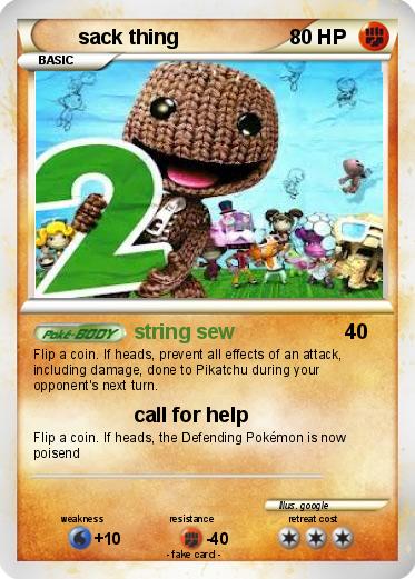 Pokémon sack thing - string sew - My Pokemon Card
