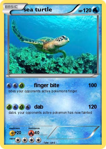 Pokémon sea turtle 78 78 - finger bite - My Pokemon Card