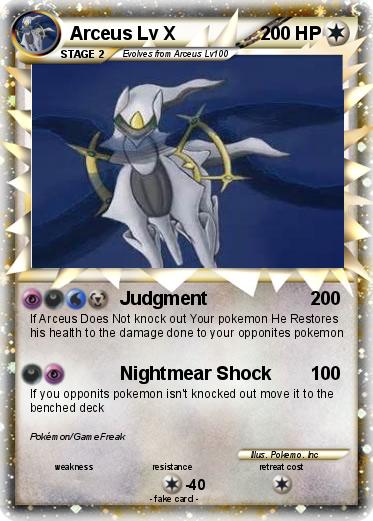 Pokémon Arceus Lv X 178 178 - Judgment - My Pokemon Card