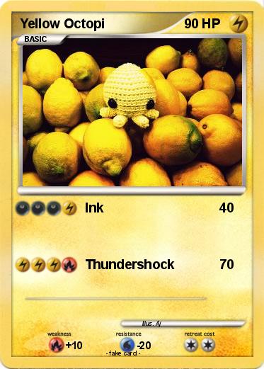 Pokémon Yellow Octopi - Ink - My Pokemon Card