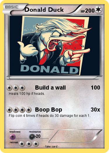 Pokémon Donald Duck 209 209 - Build a wall - My Pokemon Card