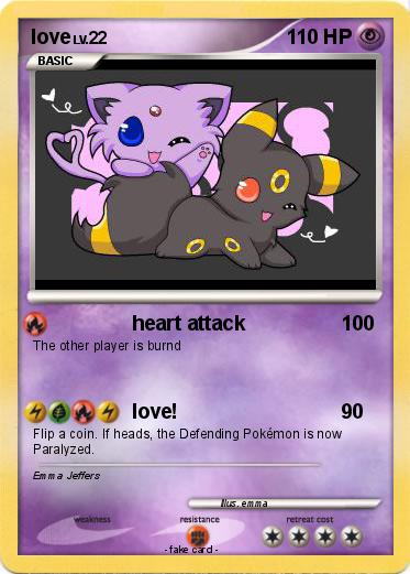 Pokémon love 502 502 - heart attack - My Pokemon Card