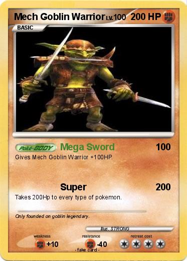Pokémon Mech Goblin Warrior - Mega Sword - My Pokemon Card