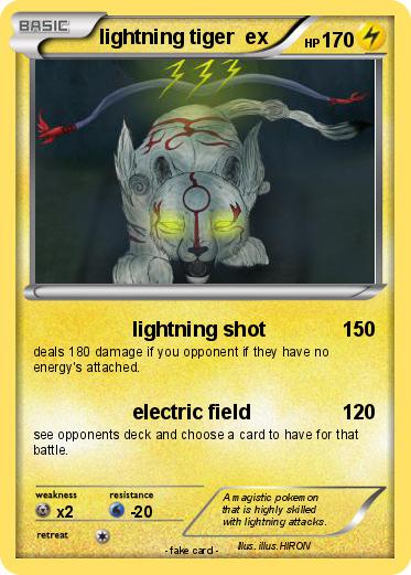 Pokémon lightning tiger ex - lightning shot - My Pokemon Card