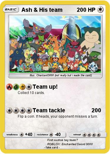Pokémon Ash His team - Team up! - My Pokemon Card