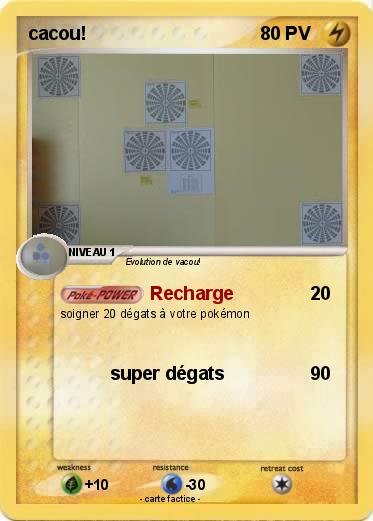 Pokémon cacou 2 2 - Recharge - Ma carte Pokémon
