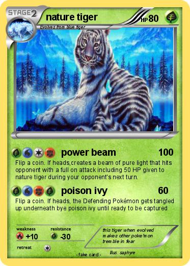 Pokémon nature tiger - power beam - My Pokemon Card