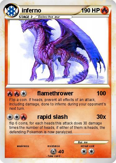 Pokémon inferno 265 265 - flamethrower - My Pokemon Card