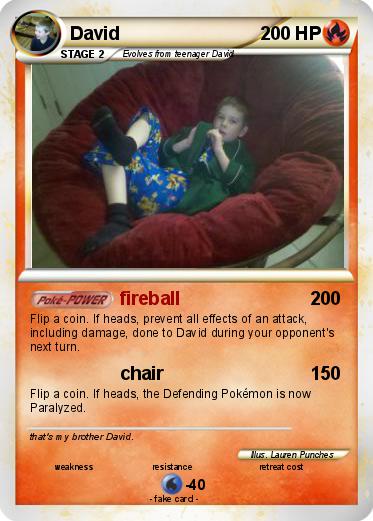 Pokémon David 1001 1001 - fireball - My Pokemon Card