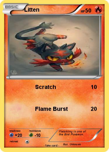 Pokémon Litten 220 220 - Scratch - My Pokemon Card