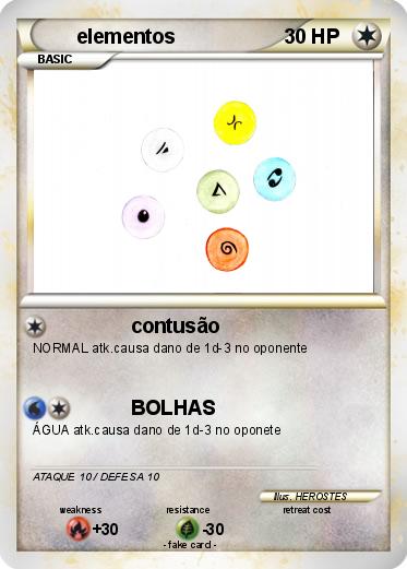 Pokémon elementos 1 1 - contusão - My Pokemon Card