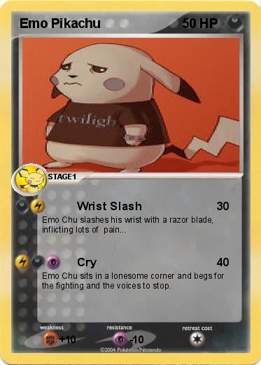 Pokémon Emo Pikachu 1 1 - Wrist Slash - My Pokemon Card