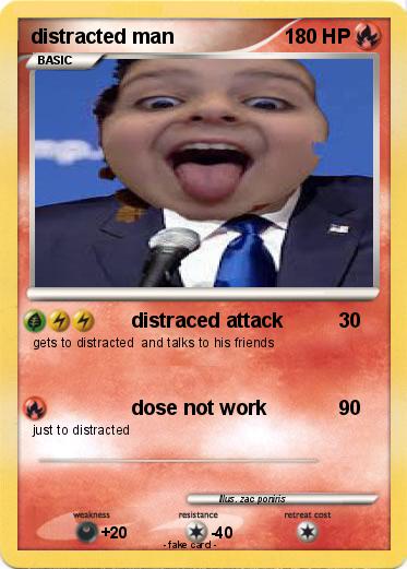 Pokémon distracted man - distraced attack - My Pokemon Card