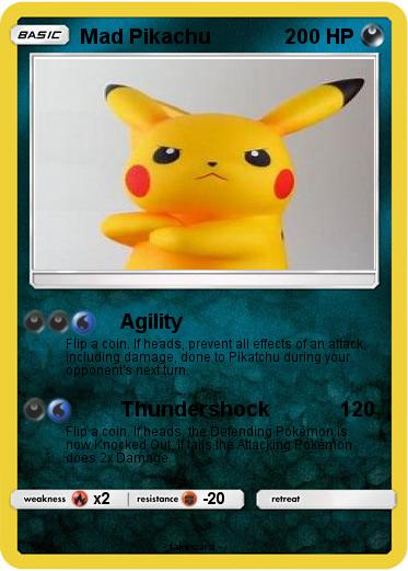 Pokémon Mad Pikachu 33 33 - Agility - My Pokemon Card