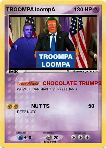Pokémon TROOMPA loompA 1 1 - CHOCOLATE TRUMPS - My Pokemon Card